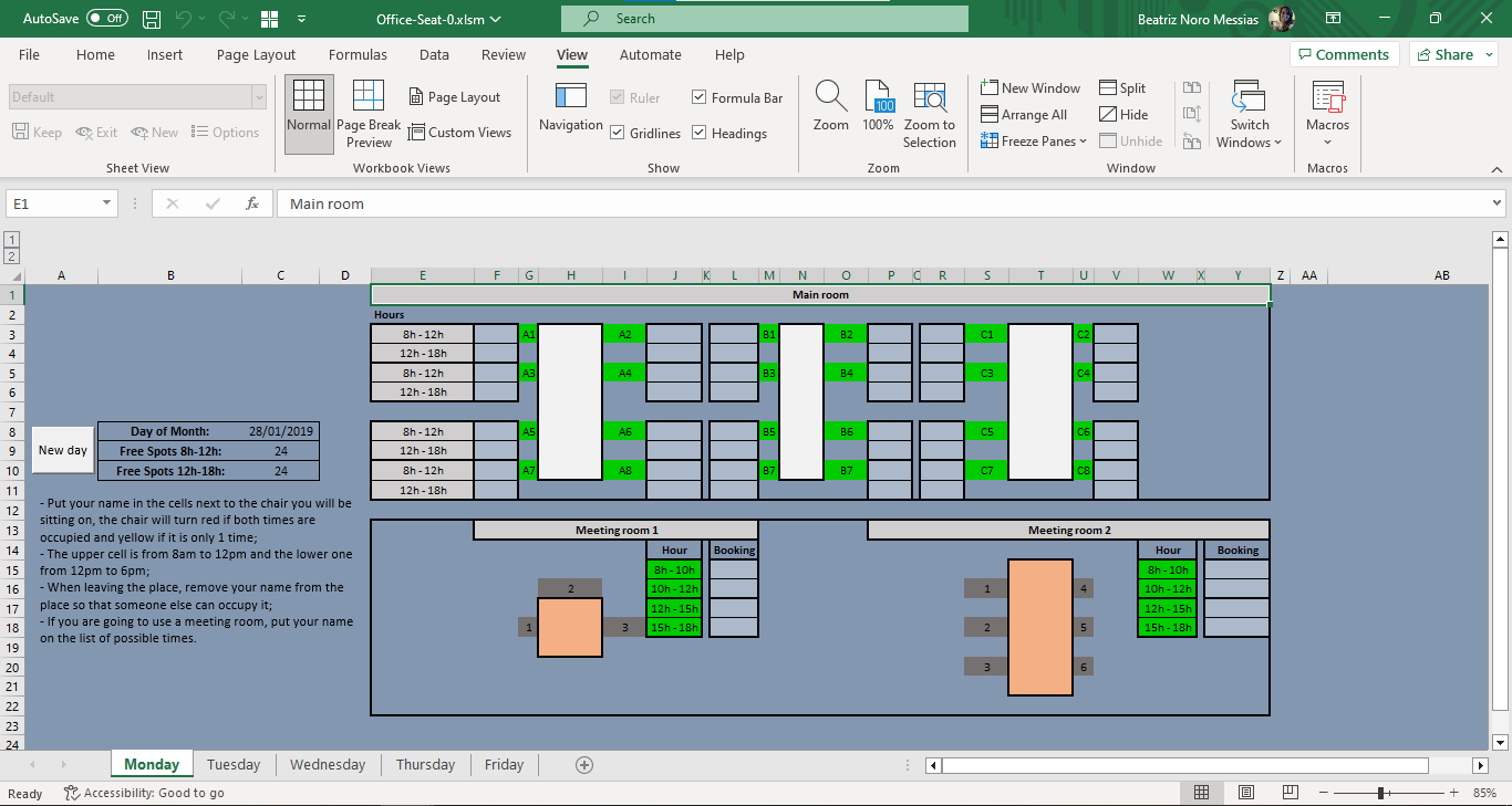 Office Seat Management Tool - Stephano’s Portfolio